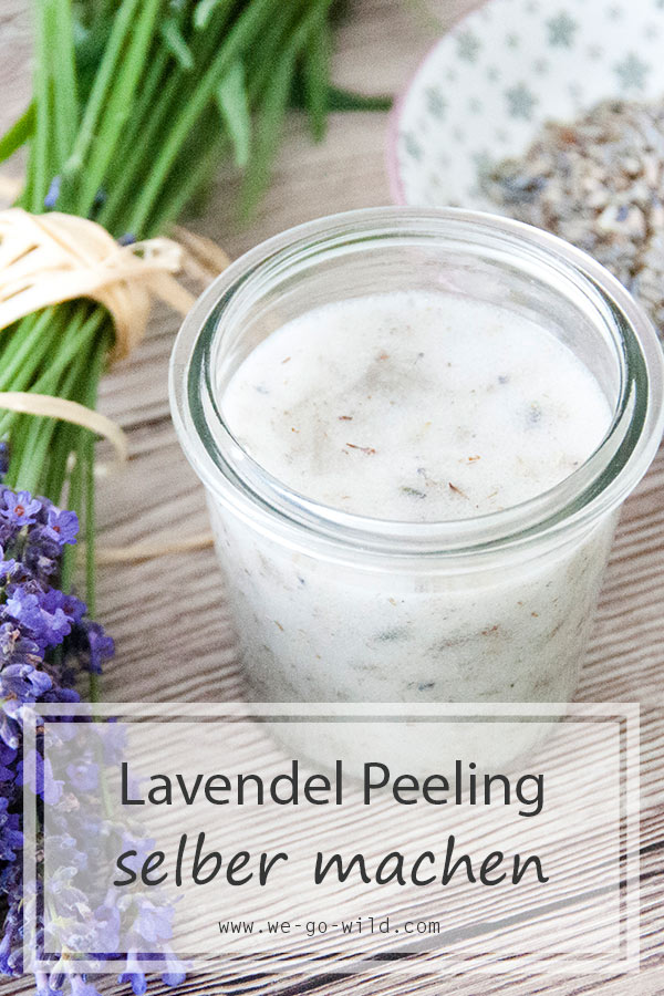 Lavendel Peeling mit Kokosöl für trockene Haut selber machen