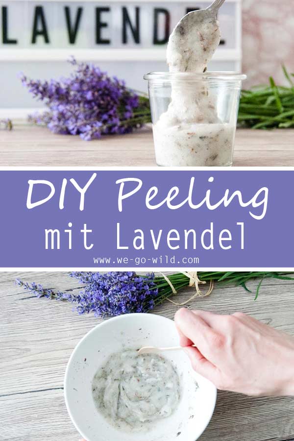 Lavendel Peeling mit Kokosöl für trockene Haut