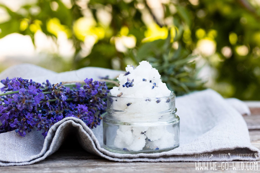 Lavendel Peeling mit Kokosöl selber machen *für trockene Haut*
